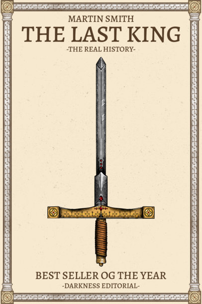 Placeit - Book Cover Design Maker Featuring a Medieval Sword Illustration