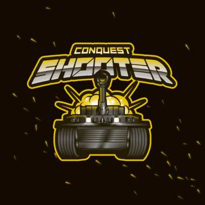 Placeit - Gaming Logo Template Featuring War Tank Graphics