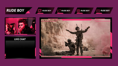 Placeit - OBS Stream Overlay Template for Gamers Featuring a Simple ...