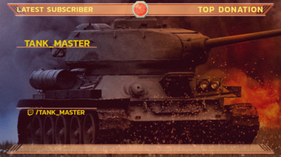 Placeit - World of Tanks-Inspired Twitch Overlay Template for Streamers
