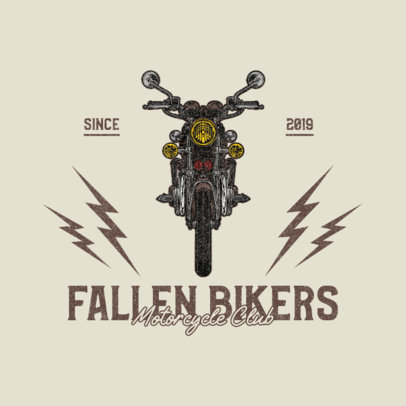 Placeit - Rad Logo Maker for Biker Clubs Featuring Thunder Graphics