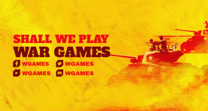 Placeit - Warfare-Themed Twitch Banner Maker with a Tank Graphic