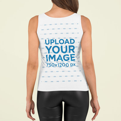 Placeit - Back View Mockup of a Woman Wearing a Customizable Tank Top ...
