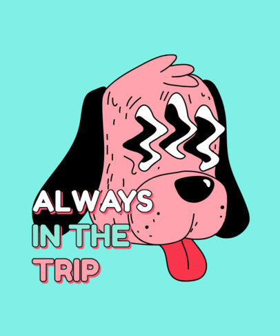 Placeit - T-Shirt Design Template with Crazy Distorted Cartoon Characters