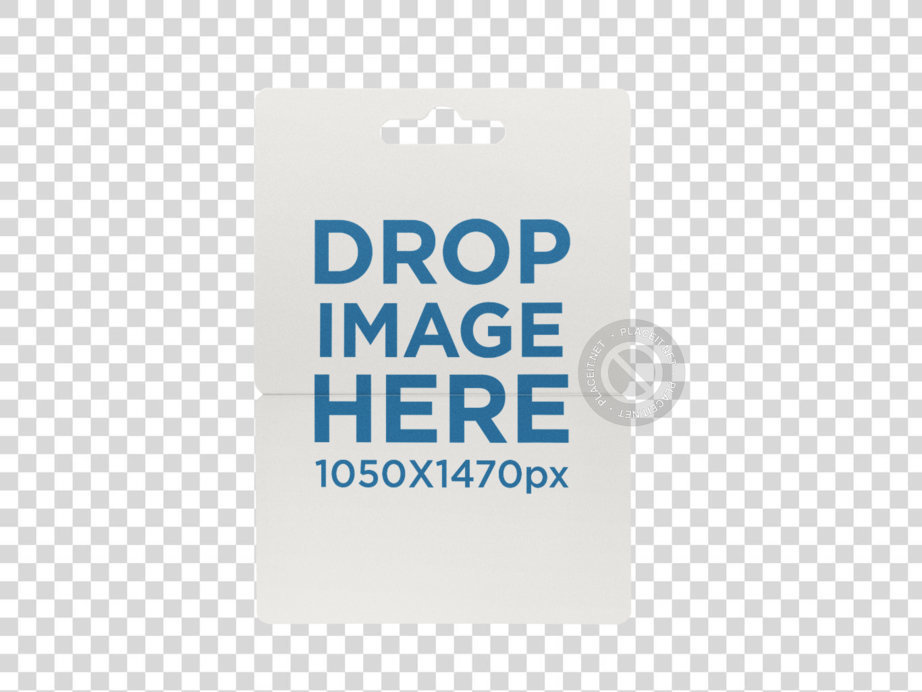 Placeit - Gift Card Mockup Standing Against a Transparent Background
