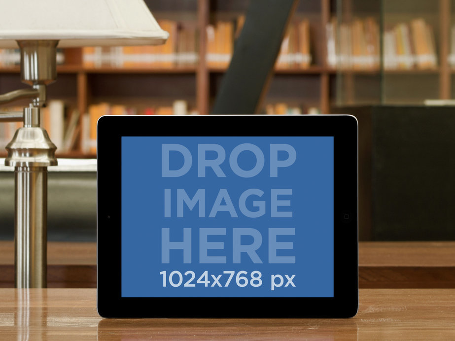 Placeit - Mockup of an iPad Placed Next to a Lamp
