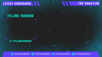 Placeit - Twitch Overlay Template Featuring Neon Panels