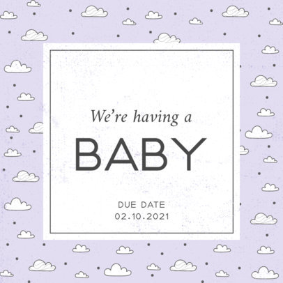 Placeit - Instagram Post Maker with a Newborn Baby Welcoming Message