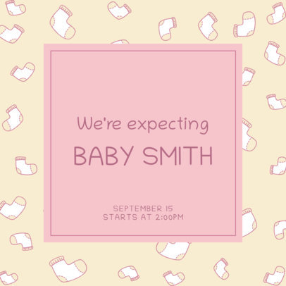 Placeit - Instagram Post Template for a Newborn Baby Greeting Message