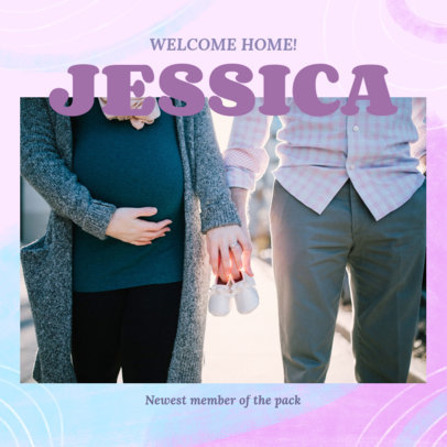 Placeit - Facebook Post Template for a Pregnancy Reveal Announcement