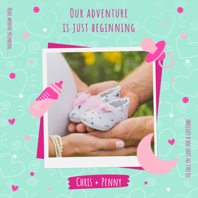 Placeit - Instagram Post Creator to Announce a Soon-To-Be-Born Baby