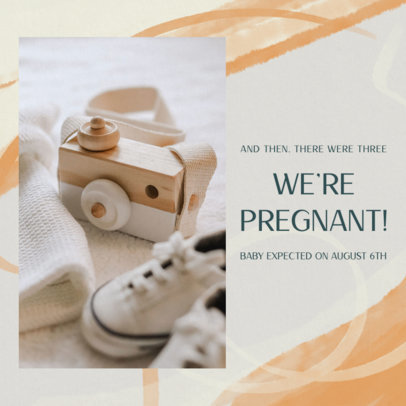 Placeit - Instagram Post Generator Featuring a Pregnancy Announcement ...