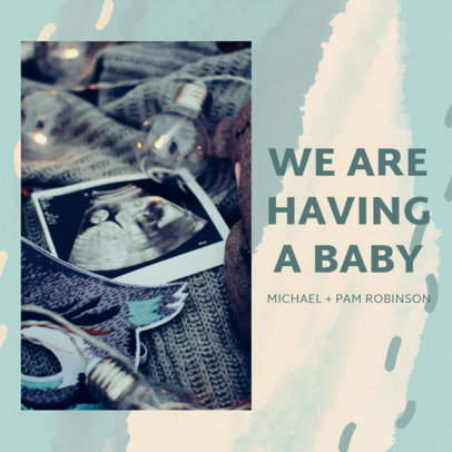 Placeit - Instagram Post Design Template for a Pregnancy Reveal