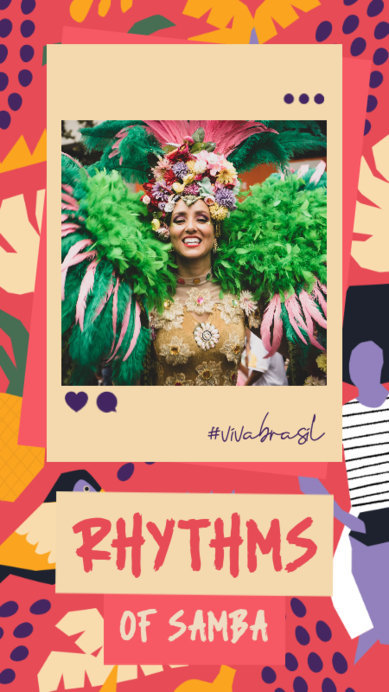 Placeit - Samba-Themed Instagram Story Creator with a Festive Graphics