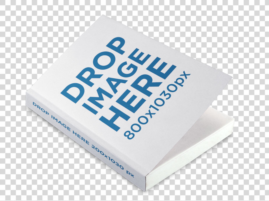 Placeit - Mockup of a Paperback Book Lying on a Transparent Surface