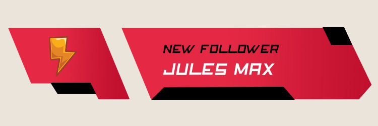 Placeit - Twitch Alert Box Template for a New Follower Notification