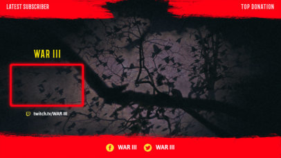 Placeit - Twitch Overlay Design Template with Horror-Themed Graphics