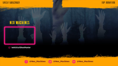Placeit - Twitch Overlay Design Template with Horror-Themed Graphics