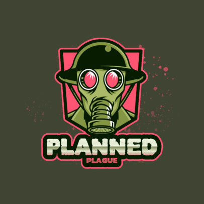 Placeit - Gaming Logo Maker with a Gas Mask Clipart