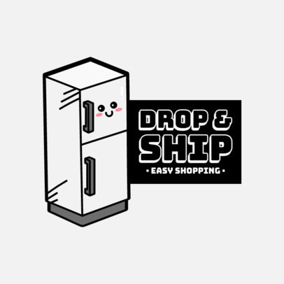 Placeit - Dropshipping Logo Maker Featuring a Kawaii Washing Machine