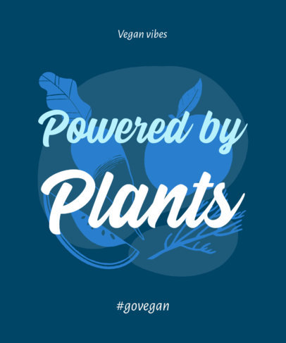 Placeit - T-Shirt Design Generator Featuring a Vegan Theme and a Bird ...
