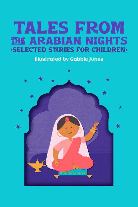 Placeit - Paper Cut-Out Book Cover Design Maker with an Arabian ...