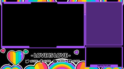 Placeit - LGBT-Themed Twitch Overlay Maker with Groovy Graphics