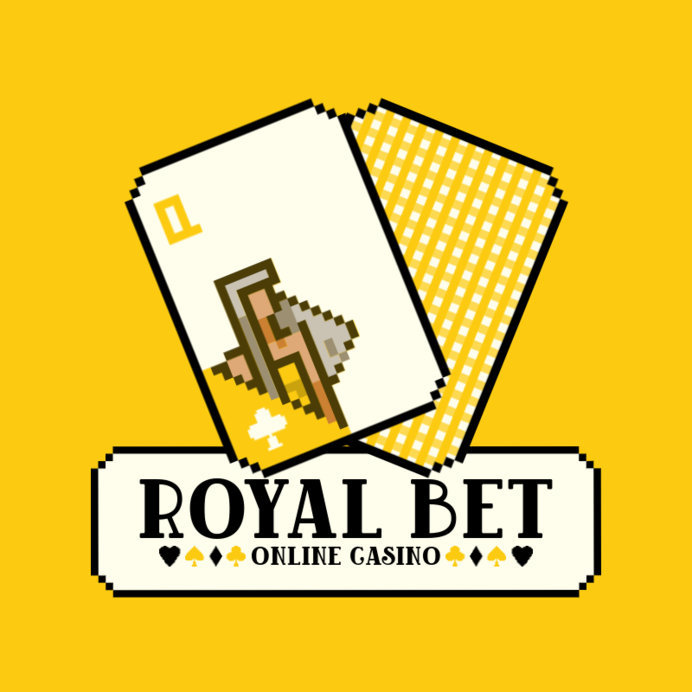 Placeit - Logo Template for Virtual Casinos Featuring 8-Bit Poker Cards