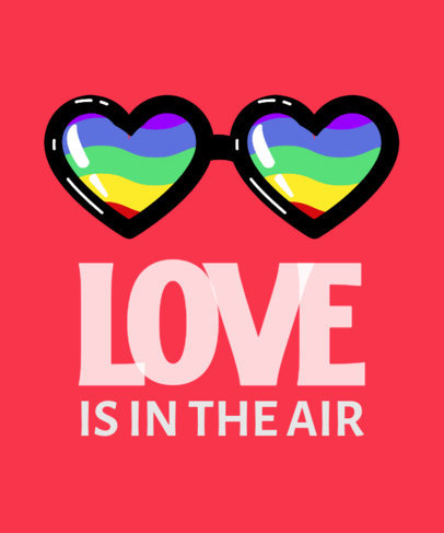 Placeit - T-Shirt Design Template with LGBTQ Pride-Themed Graphics