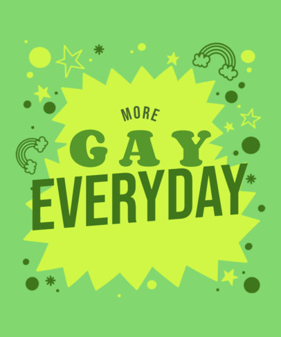 Placeit - T-Shirt Design Template to Celebrate Pride Month