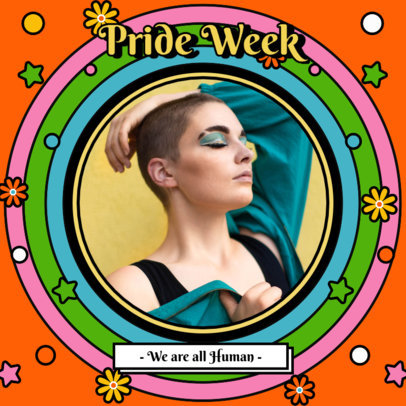 Placeit - LGBT Pride Month-Themed Instagram Post Template With Fun ...