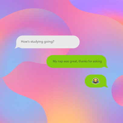 Placeit - WhatsApp-Inspired Text Message-Themed Instagram Post Design ...