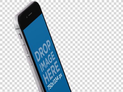 Placeit - Angled Closeup Mockup of an iPhone Screenshot Floating Over a ...